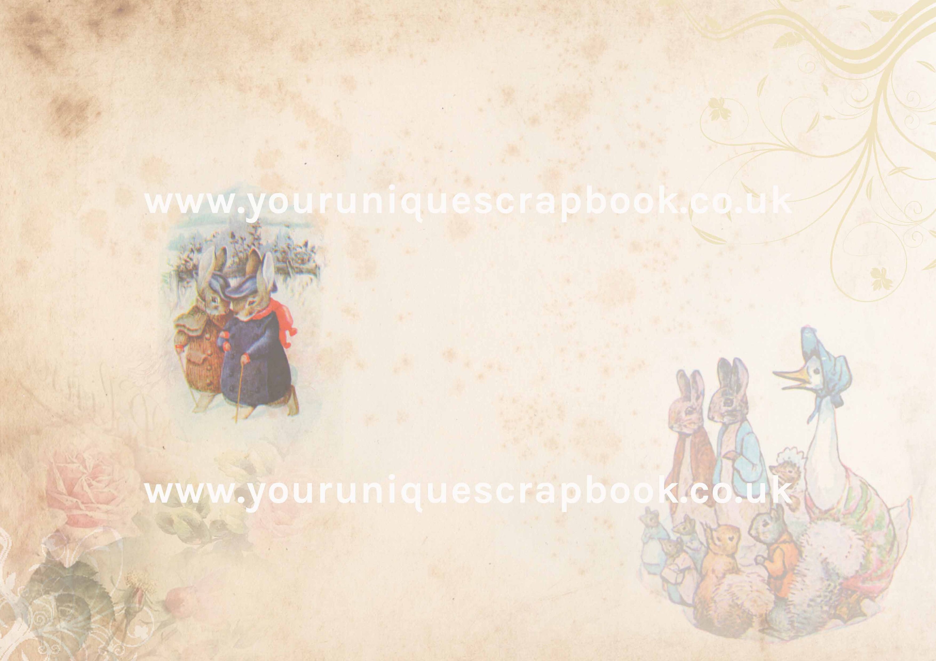 Beatrix Potter 8 Digital Papers Appley Dapply's Nursery Rhymes ...