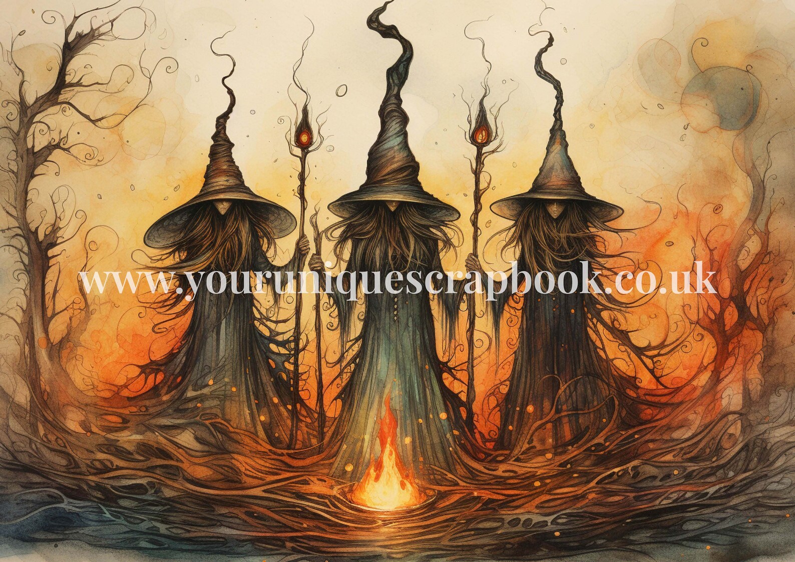 A Cauldron of Witches - 16 Themed Images - Digital Download Images ...