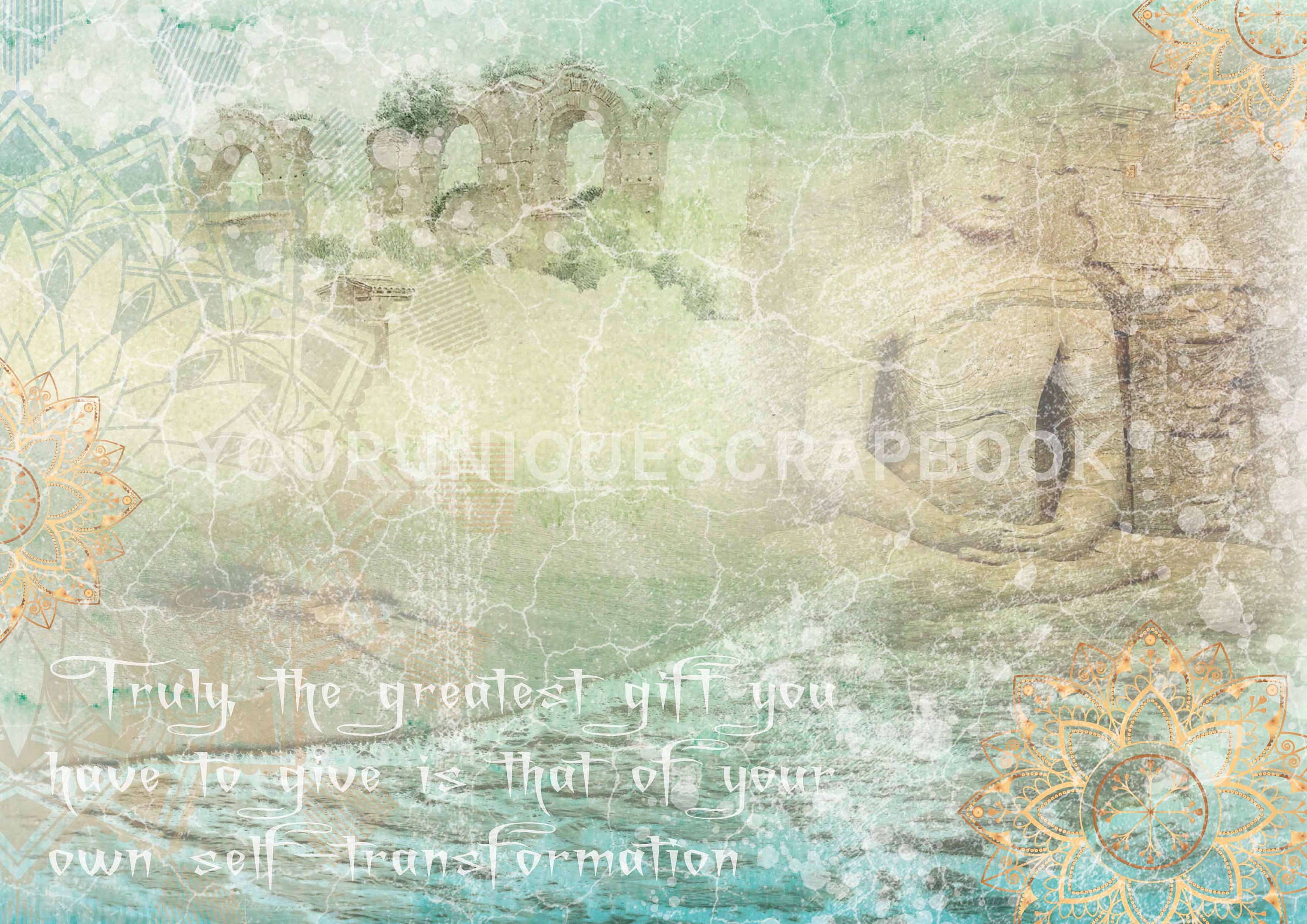 Zen Themed 8 Digital Paper Scrapbooking Journal Paper | Etsy