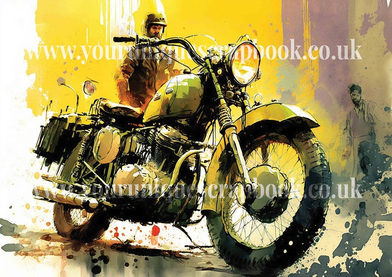 Vintage Bike 8 Comic Book Themed Images - Digital Download Images ...