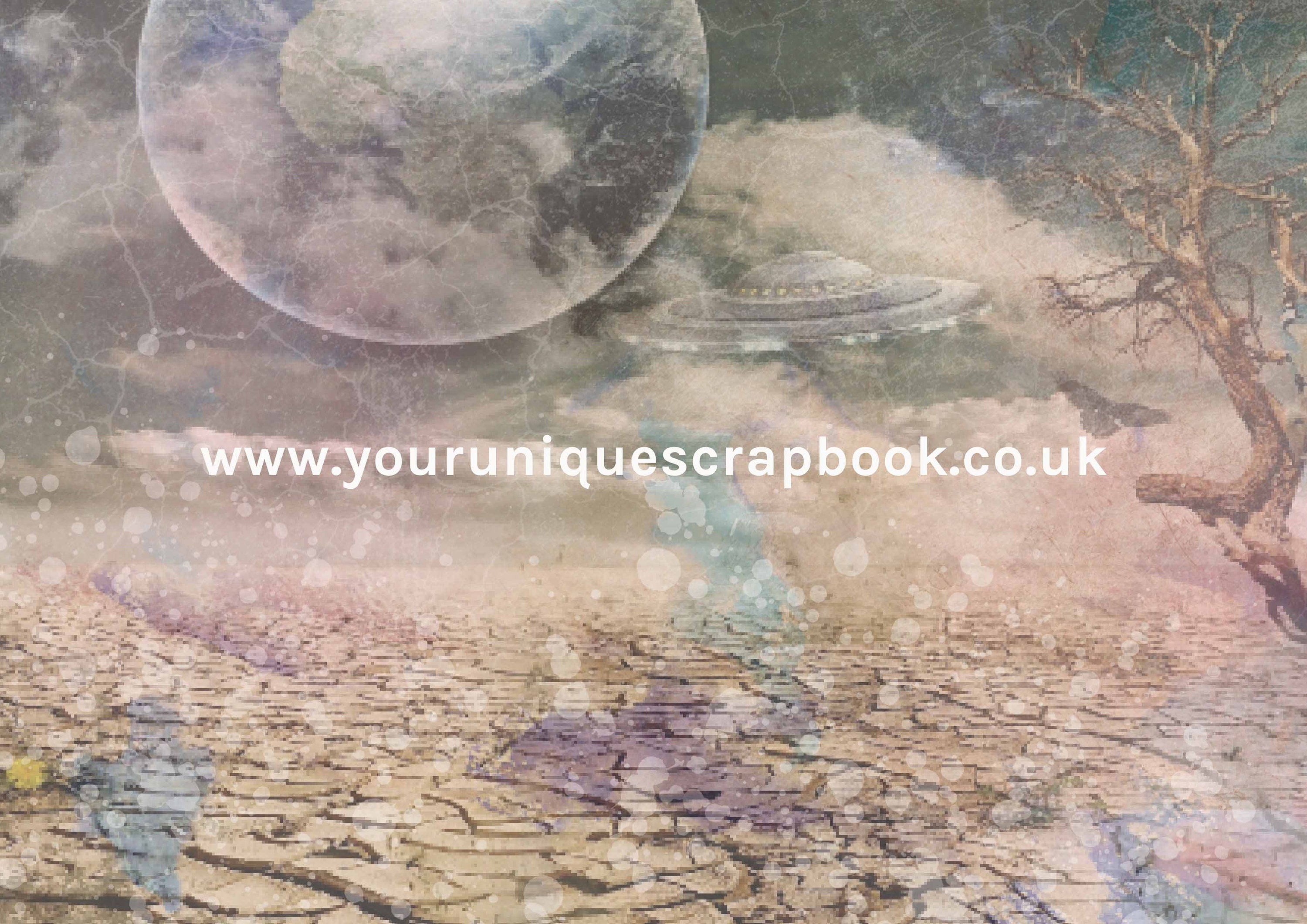 UFO 10 Themed Digital Papers Scrapbooking Journal Paper | Etsy