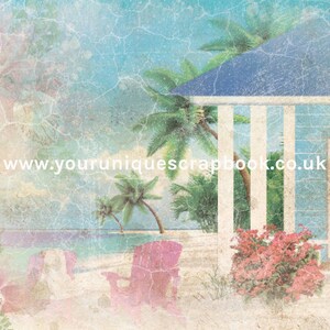 Tropical - 12 Digital Paper Downloads - Scrapbooking Journal Paper ...