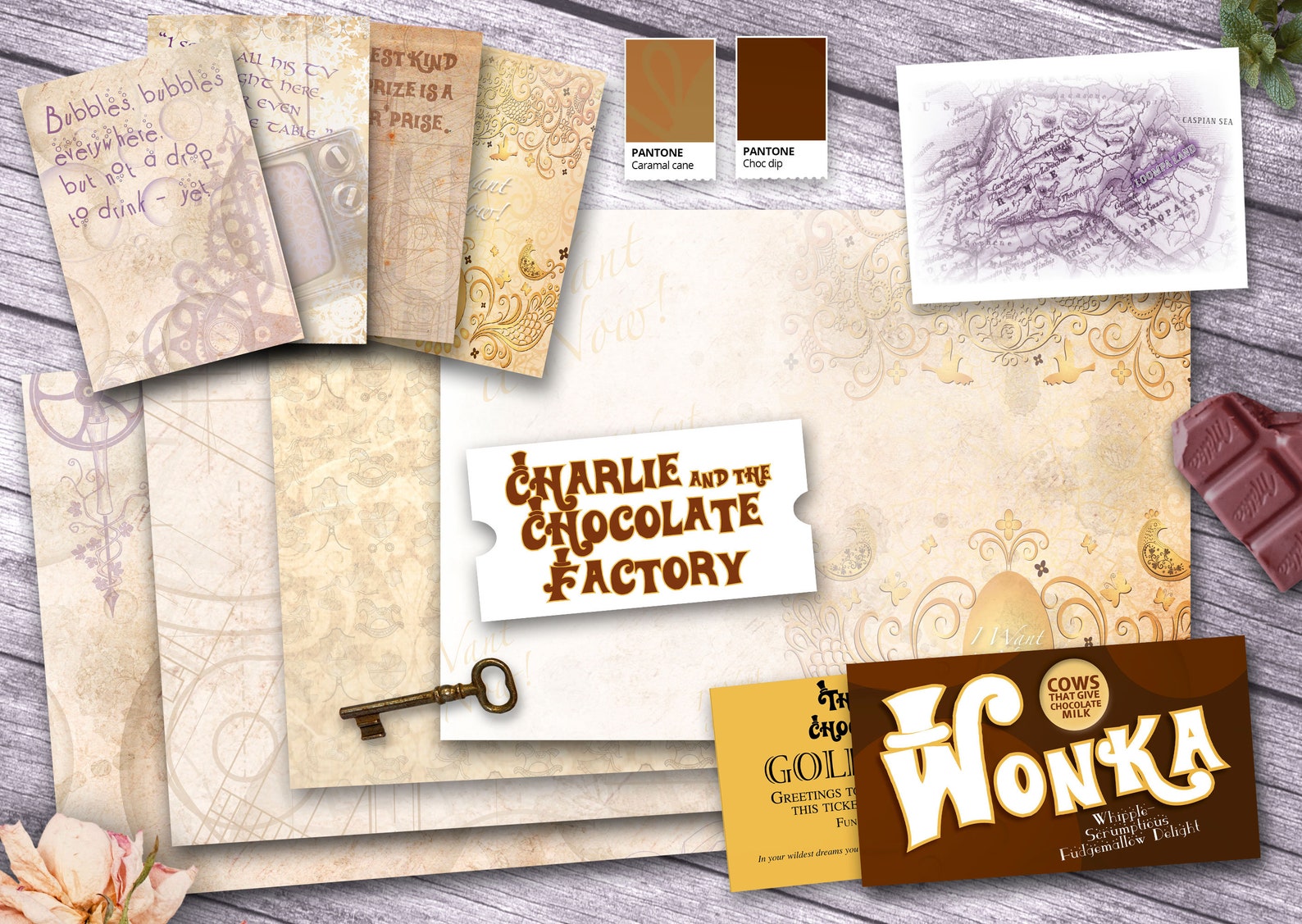 Charlie and the Chocolate Factory Theme Scrapbooking Journal - Etsy UK