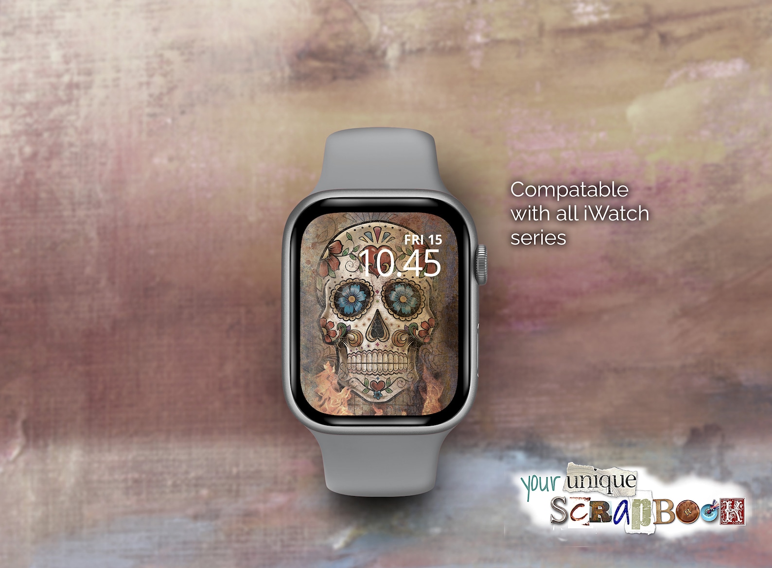 Apple Watch Face Tattoo Scull Theme Wallpaper Iwatch - Etsy