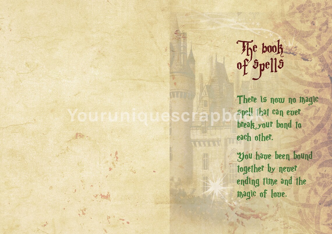 Wizard Themed Scrapbooking Journal Paper Digital Download - Etsy UK