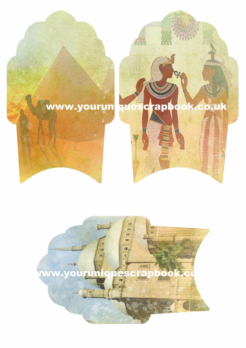Egypt Themed Gift Tags and Envelopes - 48 Tags and 6 Envelopes ...