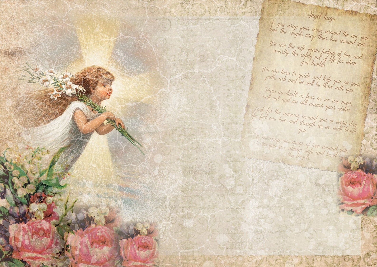 Angels - 8 Digital Papers - Scrapbooking Journal Paper - Digital ...