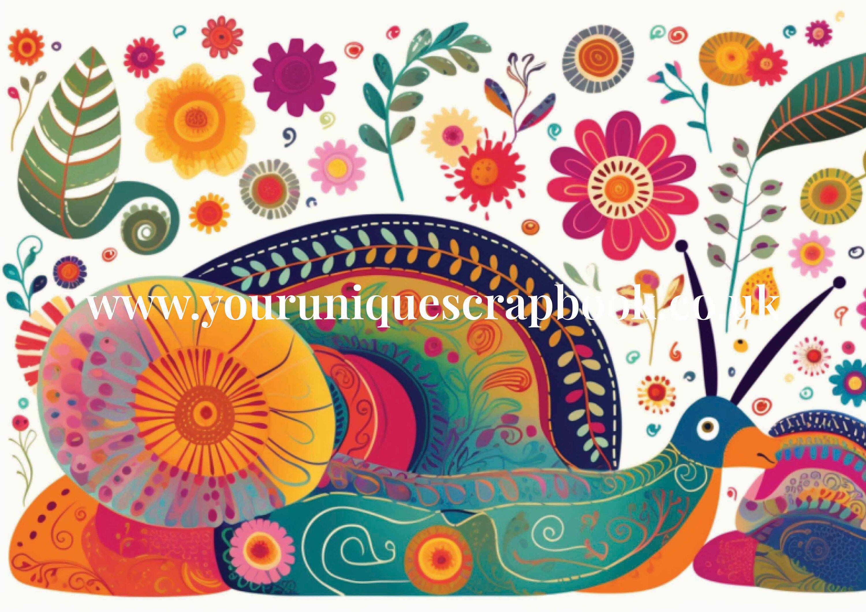 Nature Folk Art - 12 Themed Papers - Scrapbooking - Digital Download ...