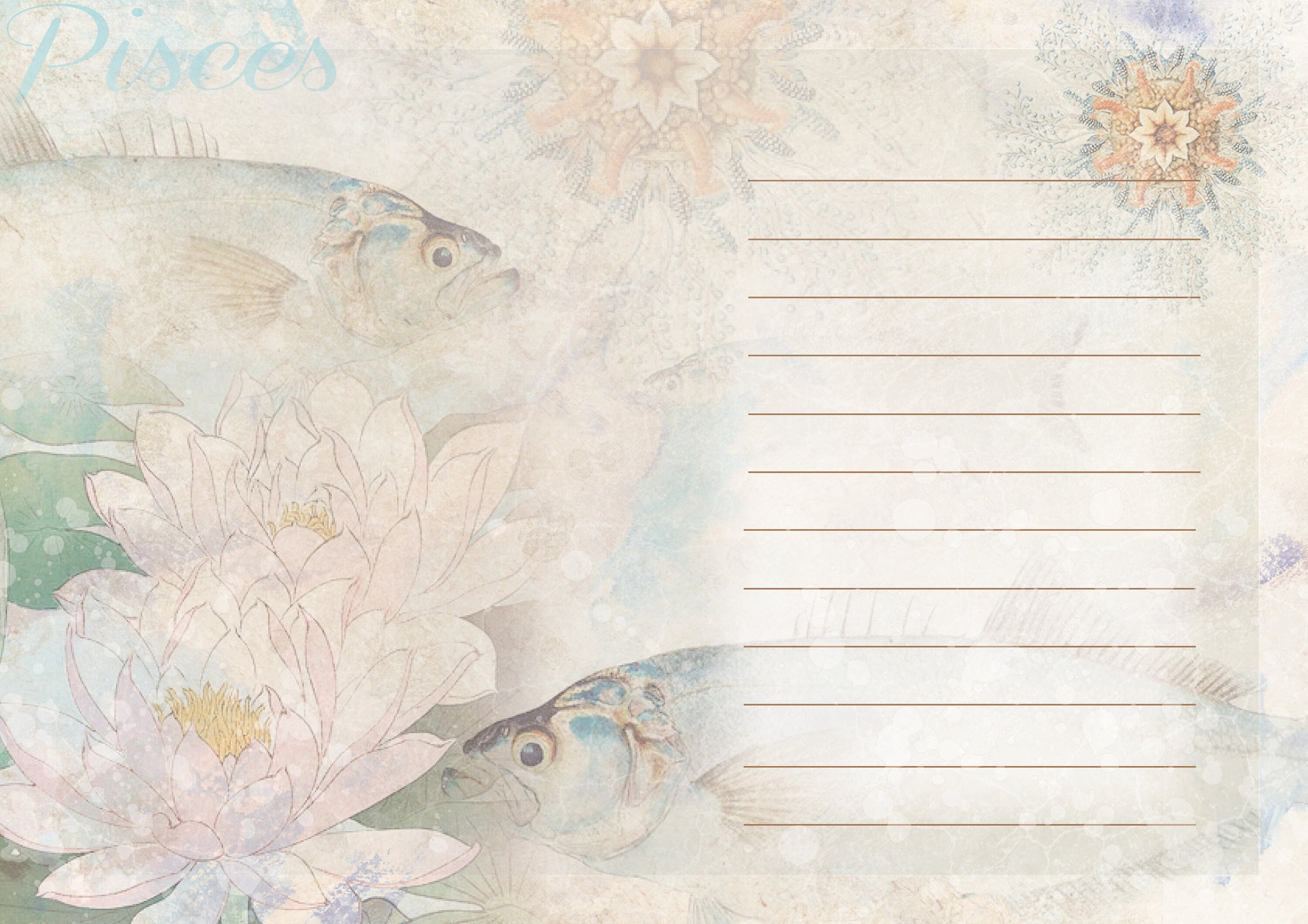 12 Zodiac Signs of the Horoscope Themed Junk Journal Paper ...