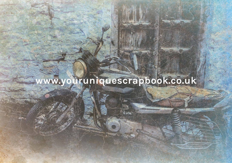 Vintage Bike - 12 Themed Digital Paper Downloads - Rustic Grunge Theme ...