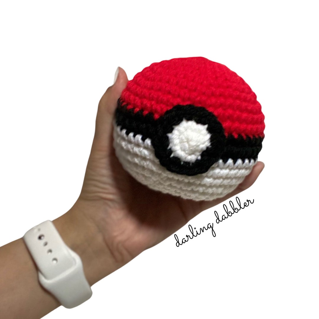Pokeball, Pokeball Plushie, Pokemon Fan Gift, Crochet Pokeball - Etsy