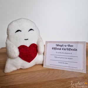 Adopt-a-boo! Adorable Ghost Plushie Spooky Gift Valentines Alternative ...