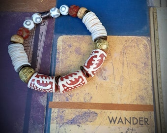 African Shell Bracelet - Etsy