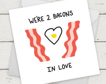 Bacon card | Etsy
