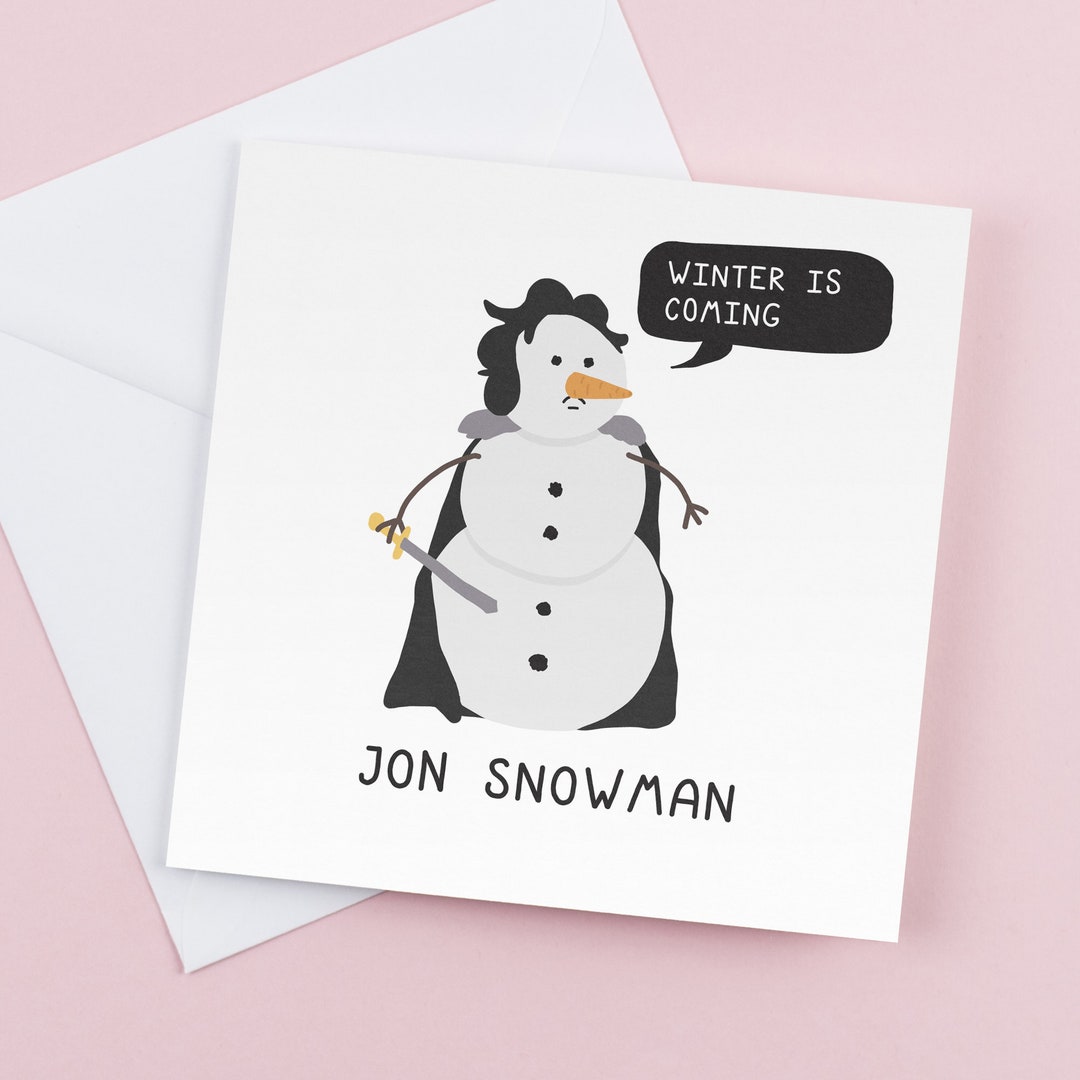 Jon Snowman Funny Christmas Cards Seasonal Greeting Card - Etsy UK