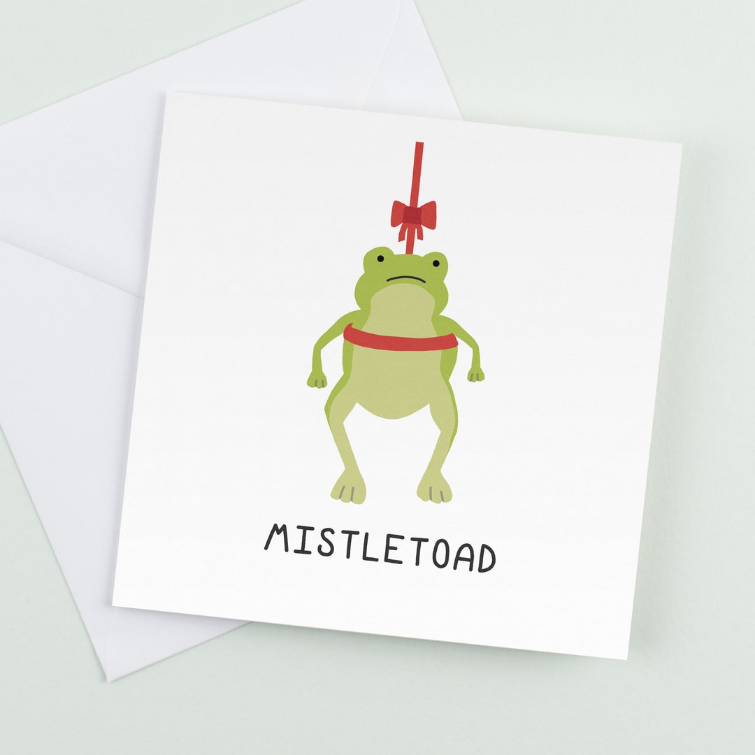 Christmas Mistletoad Funny Christmas Cards, Seasonal Greeting Card ...