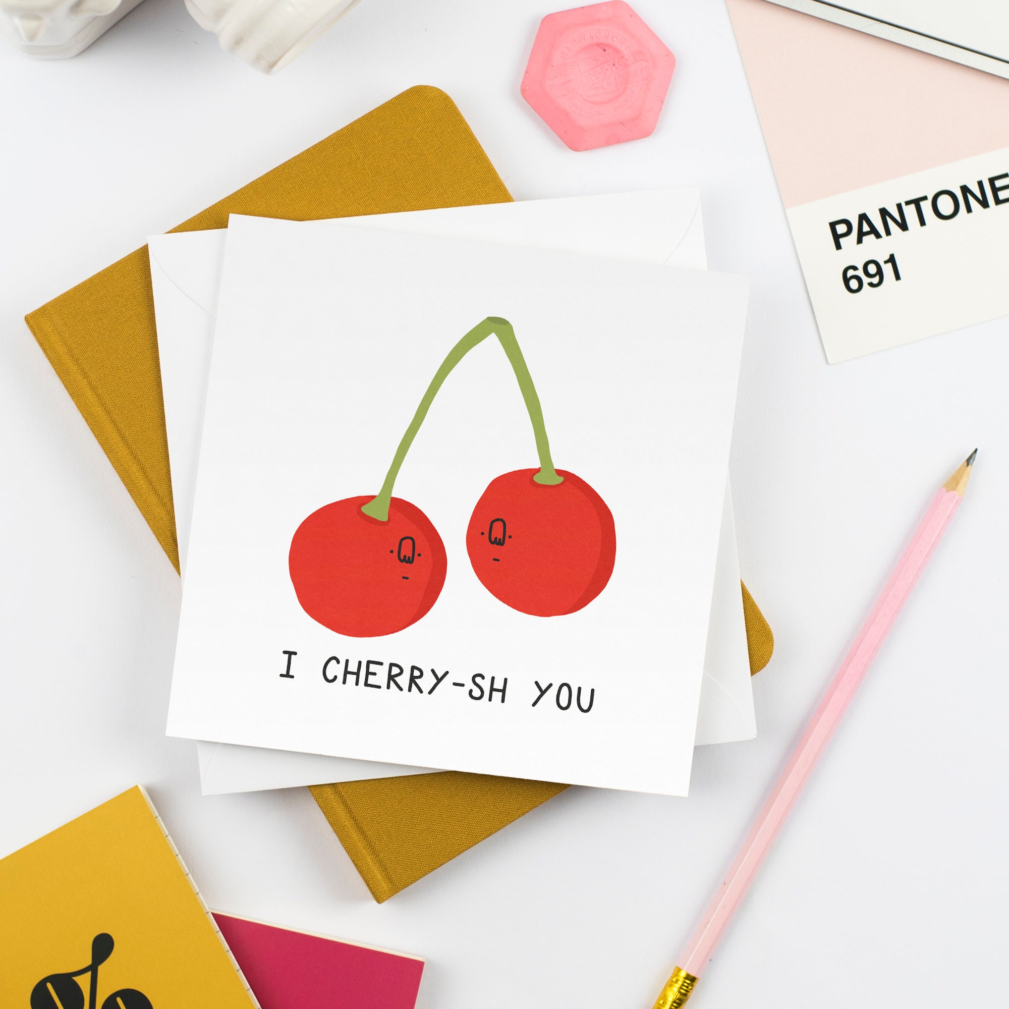 I Cherry Ish You Greeting Cards Funny Romantic Birthday - Etsy Australia
