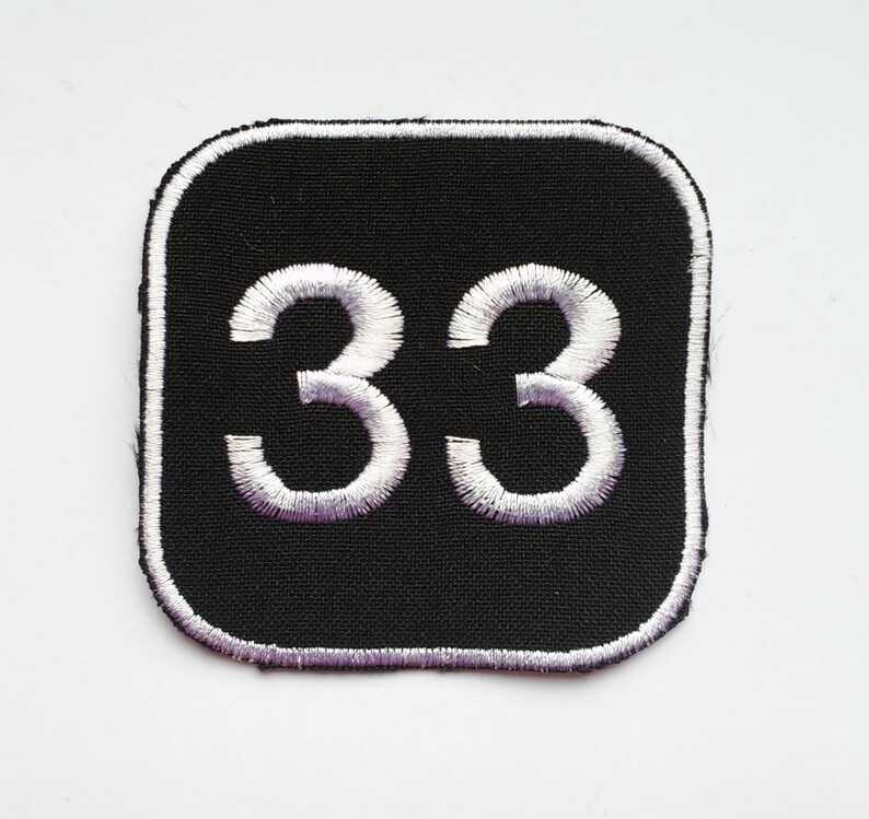 Number 33 Embroidered Patch BUY3 GET4 24 X 24 INCH - Etsy