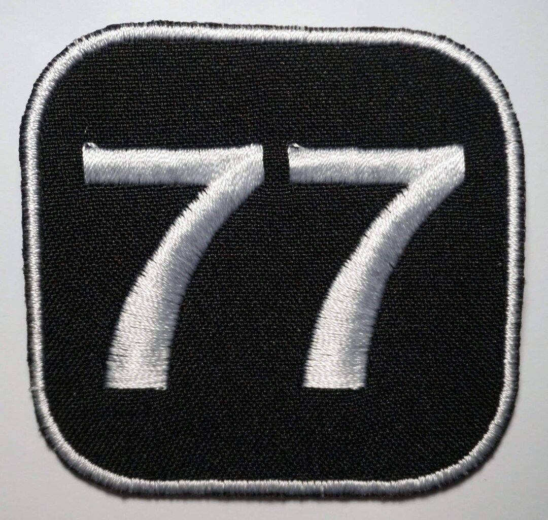 Nummer 77 - Patch gestickt , 6 x 6 cm. - Etsy.de