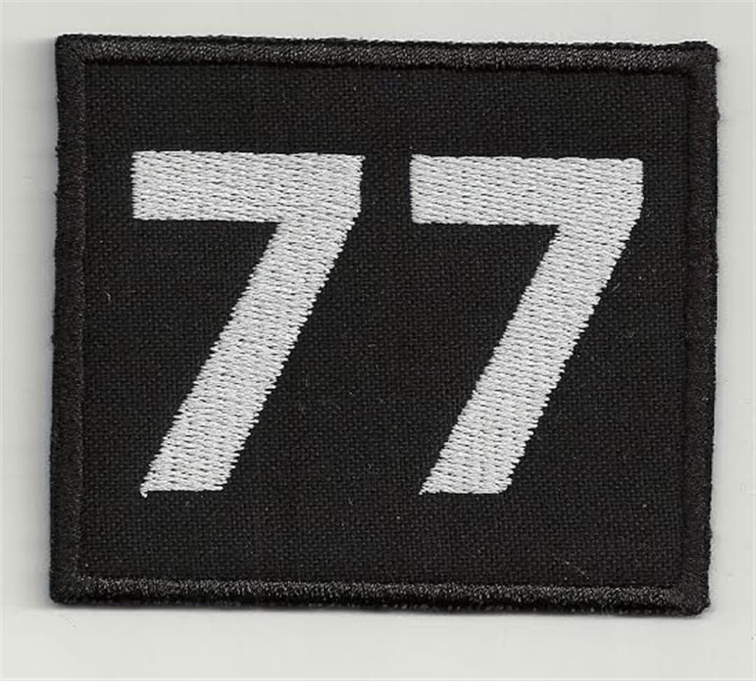 Number 77, Lucky Number - Embroidered Patch, BUY3 GET4, 2,4 X 3,2 INCH ...
