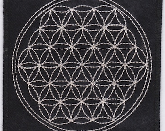 Flower of Life Full Sacred Geometry Embroidered Back | Etsy