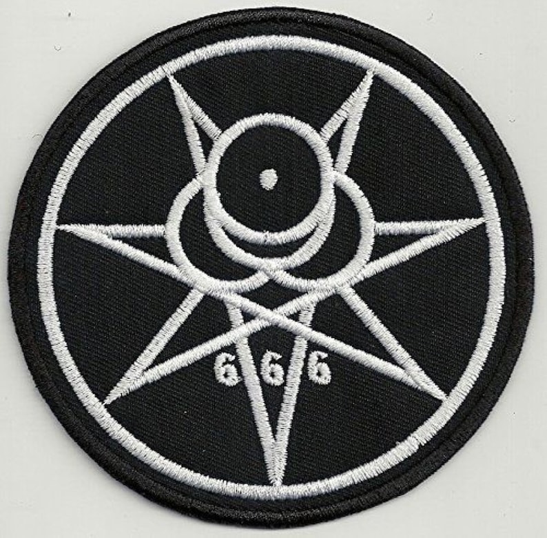Marque de la bête 666 - Patch brodé, 8 cm de diamètre. - Etsy France