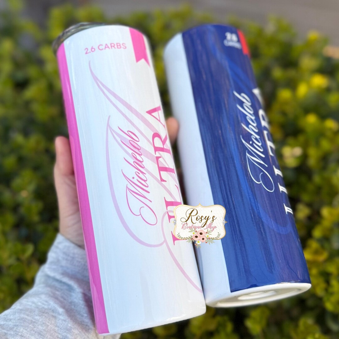 Ultra Pink-blue Beer Design 20oz Skinny Tumblers Blue Beers 20oz ...