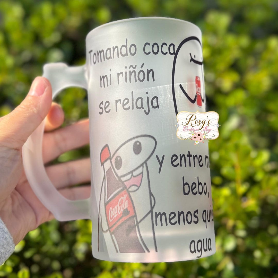 Tomando Coca Flork 16oz Beer Glass Cup | Funny Drinking Coca 16oz Glass ...