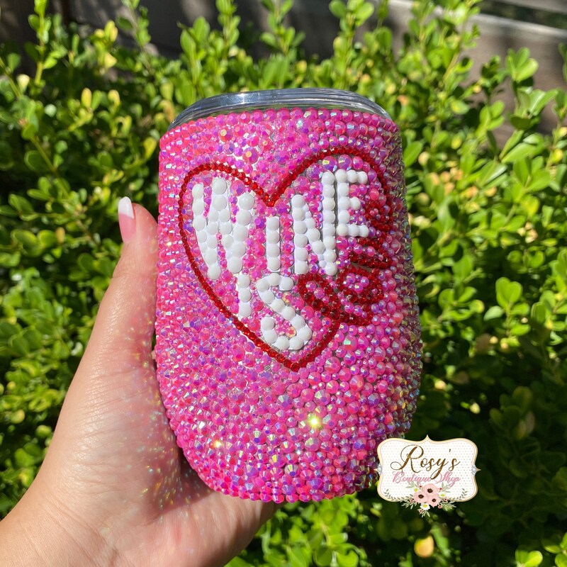 Rhinestone Wine - Etsy
