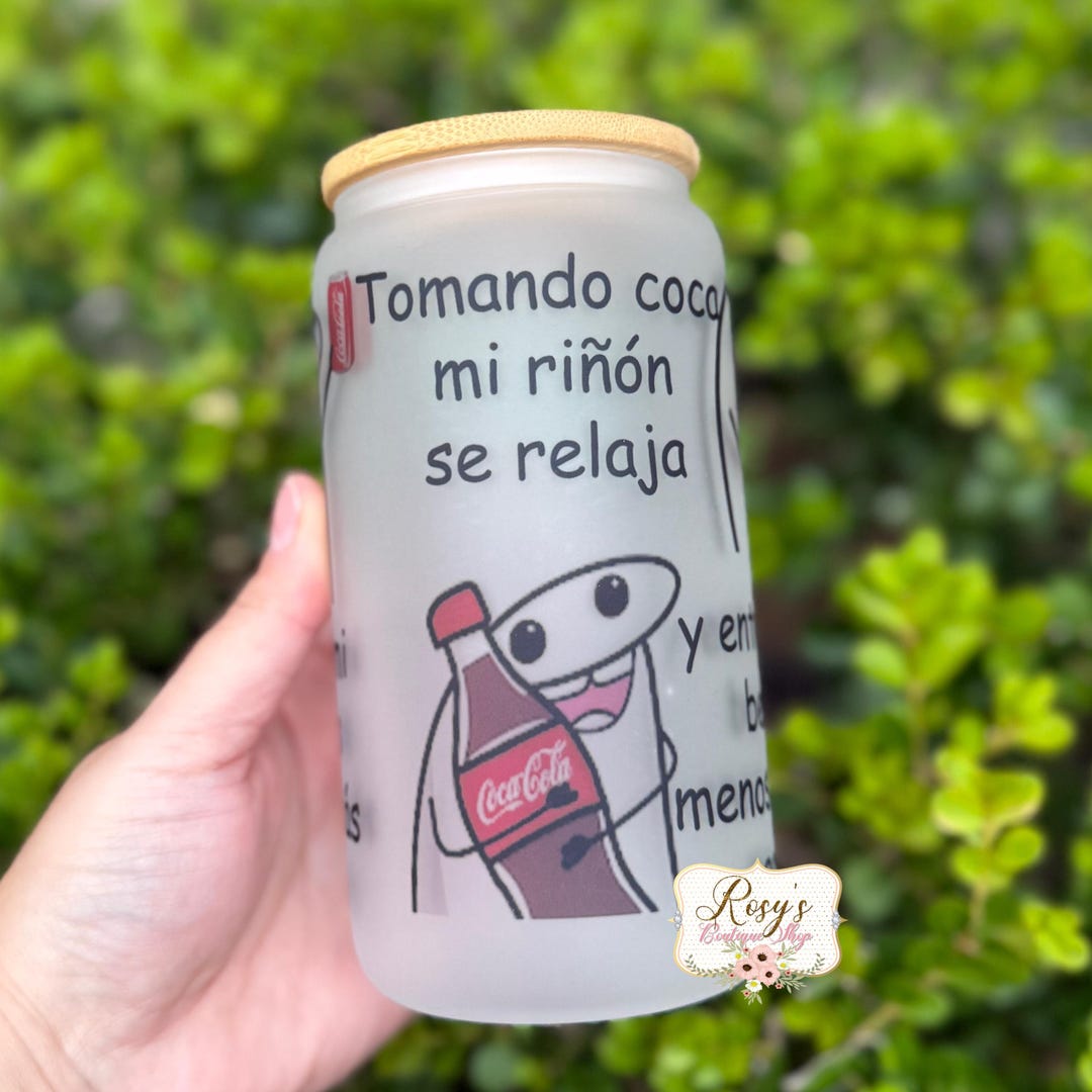 Tomando Coca Flork 16oz Libbey Glass Cup | Funny Drinking Coca 16oz ...