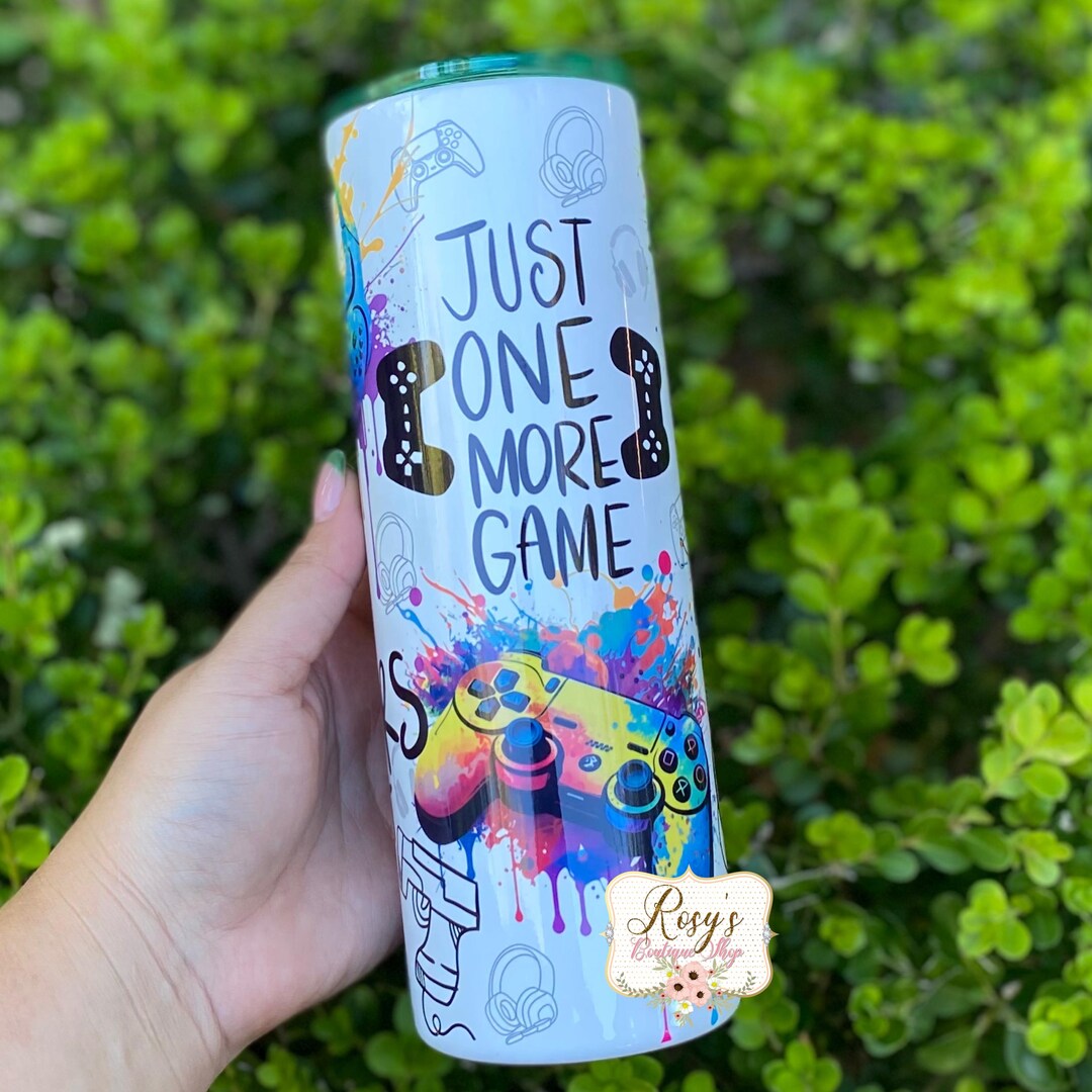 Watercolor Gamer 20oz Skinny Tumbler: Video Game Gift - Etsy