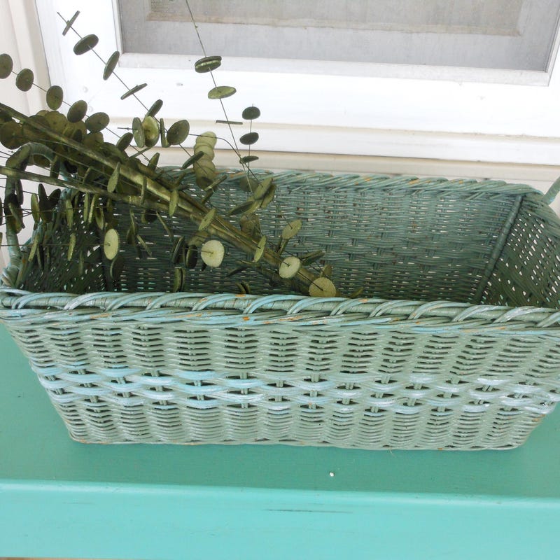 Tall Wicker Planter - Etsy