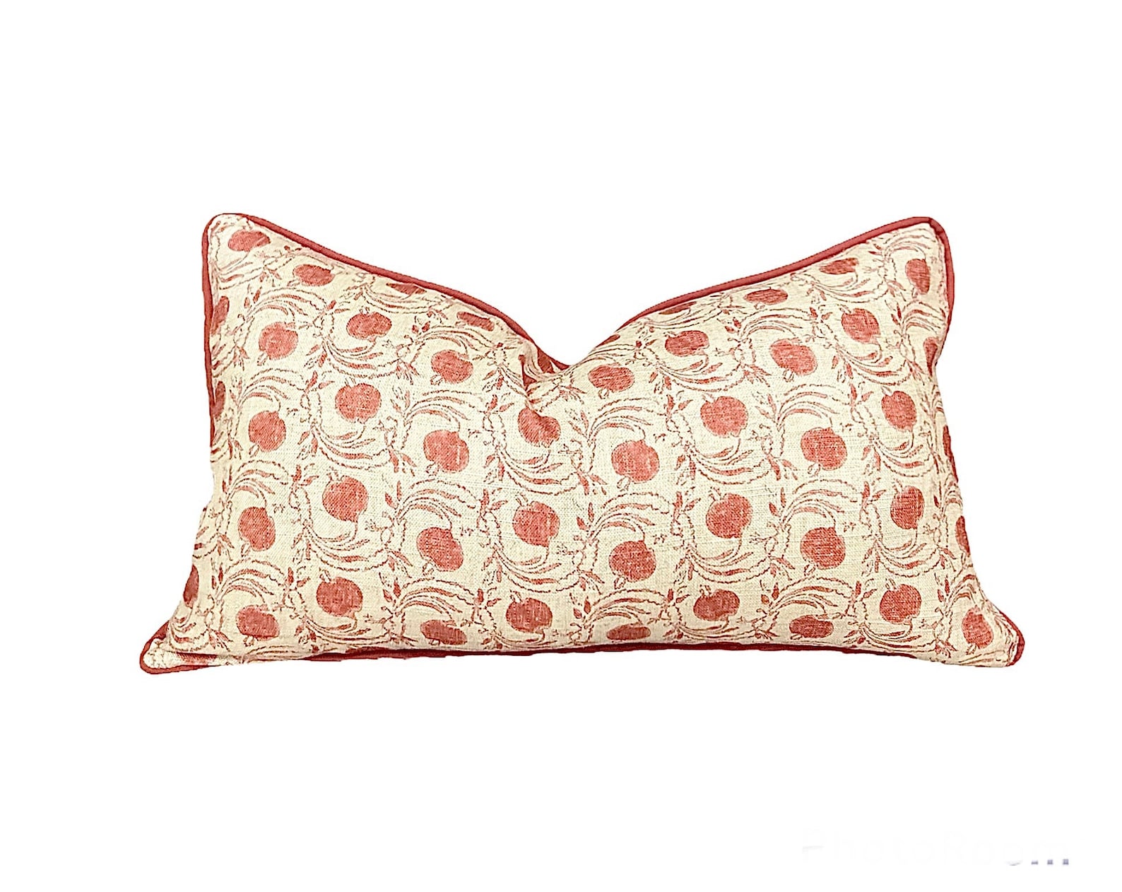 Pink G P & J Baker Seed Pod on Natural Ground Pillow Cover, British ...