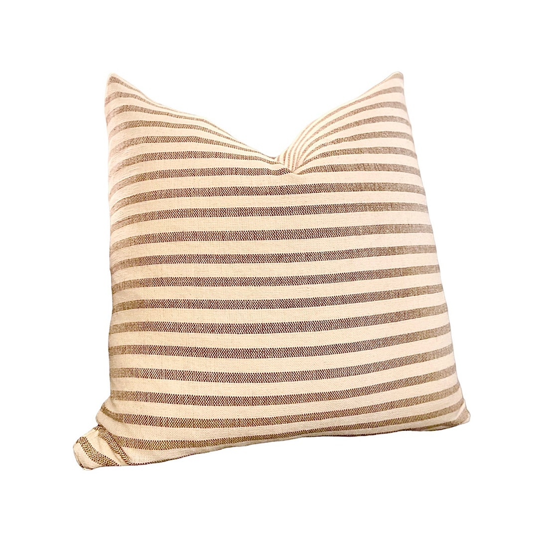 Guy Goodfellow , Olive Sacking Fabric in Cocoa Brown, Brown and Ivory ...