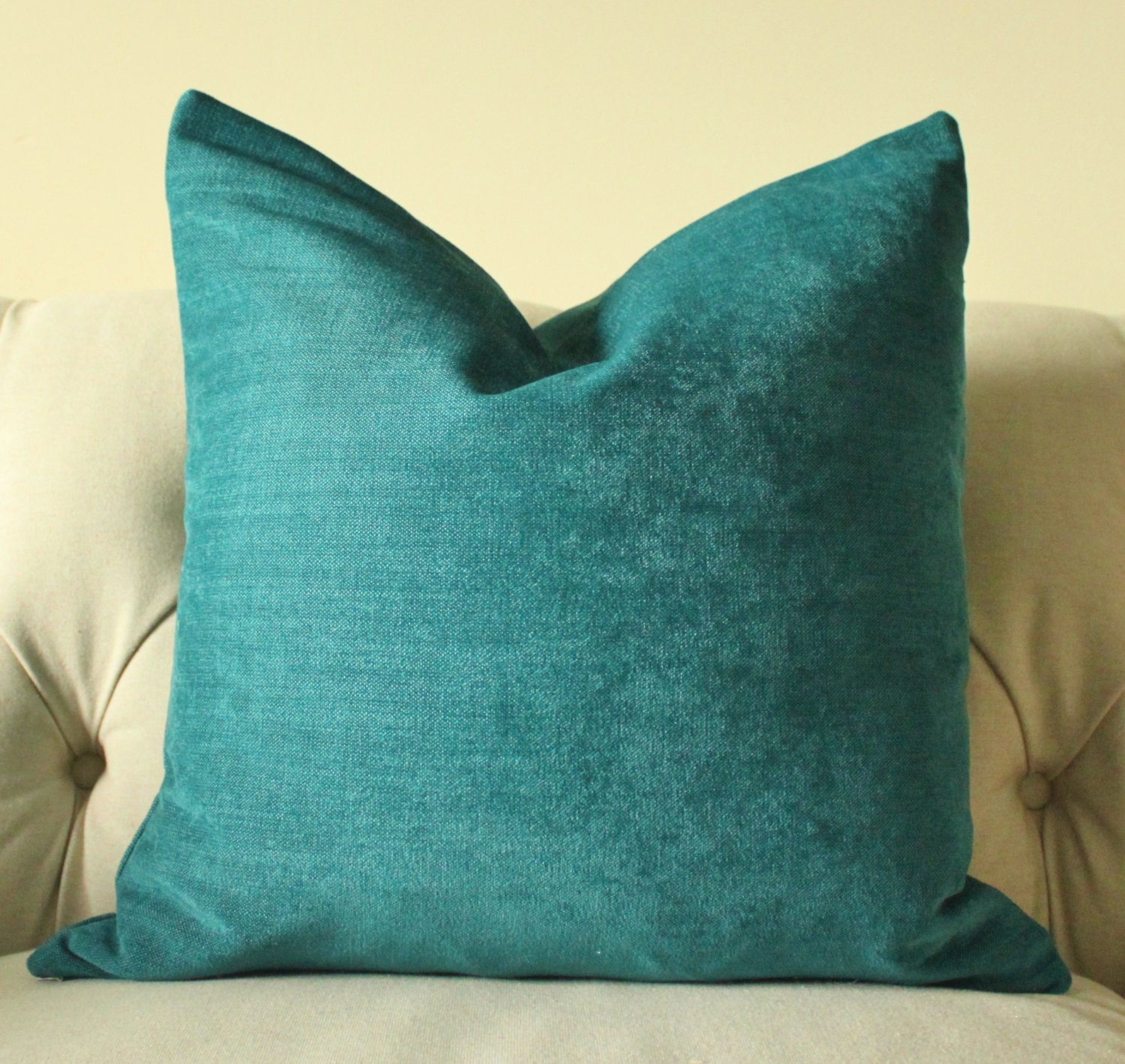 Decorative Teal Blue Pillow Dark Turquoise Pillow Cover - Etsy