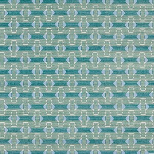 Fermoie Blue Aqua Green Geometric Pillow Cover Designer Block Print ...