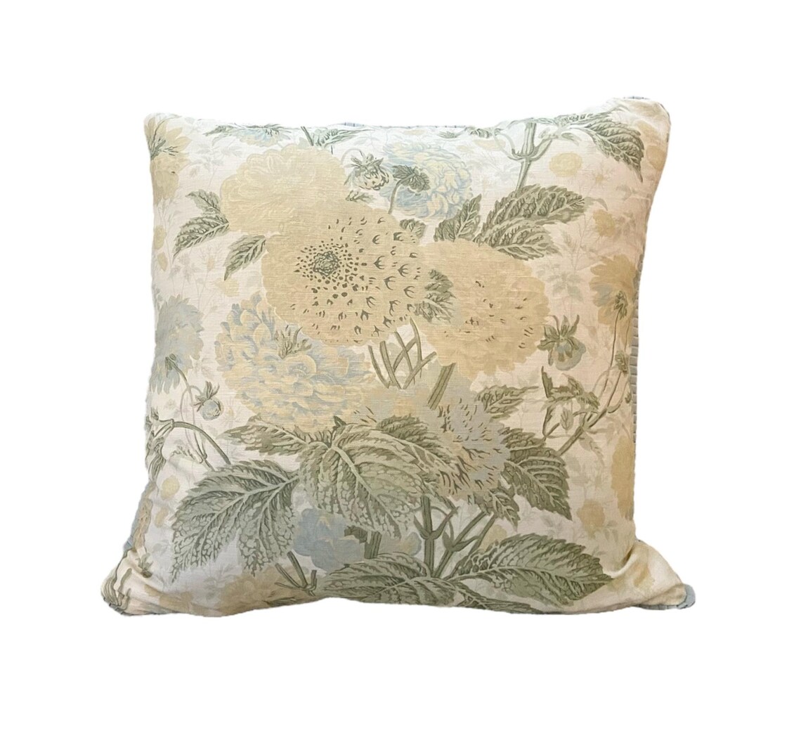 Michael Smith Dahlia Jasper Dahlia in Dawn, Floral Pillow Cover Muted ...