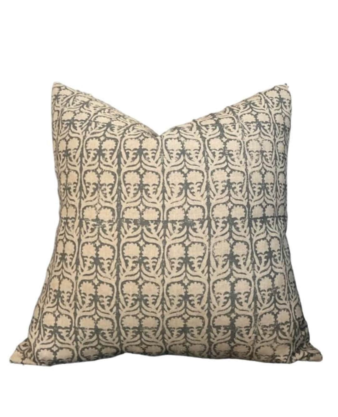Penny Morrison, Ashok in Petrol / Natural Pillow Cover-high End ...