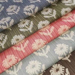 Claremont's Toile Floraison Marron, Brown Indoor Outdoor Floral Pillow ...