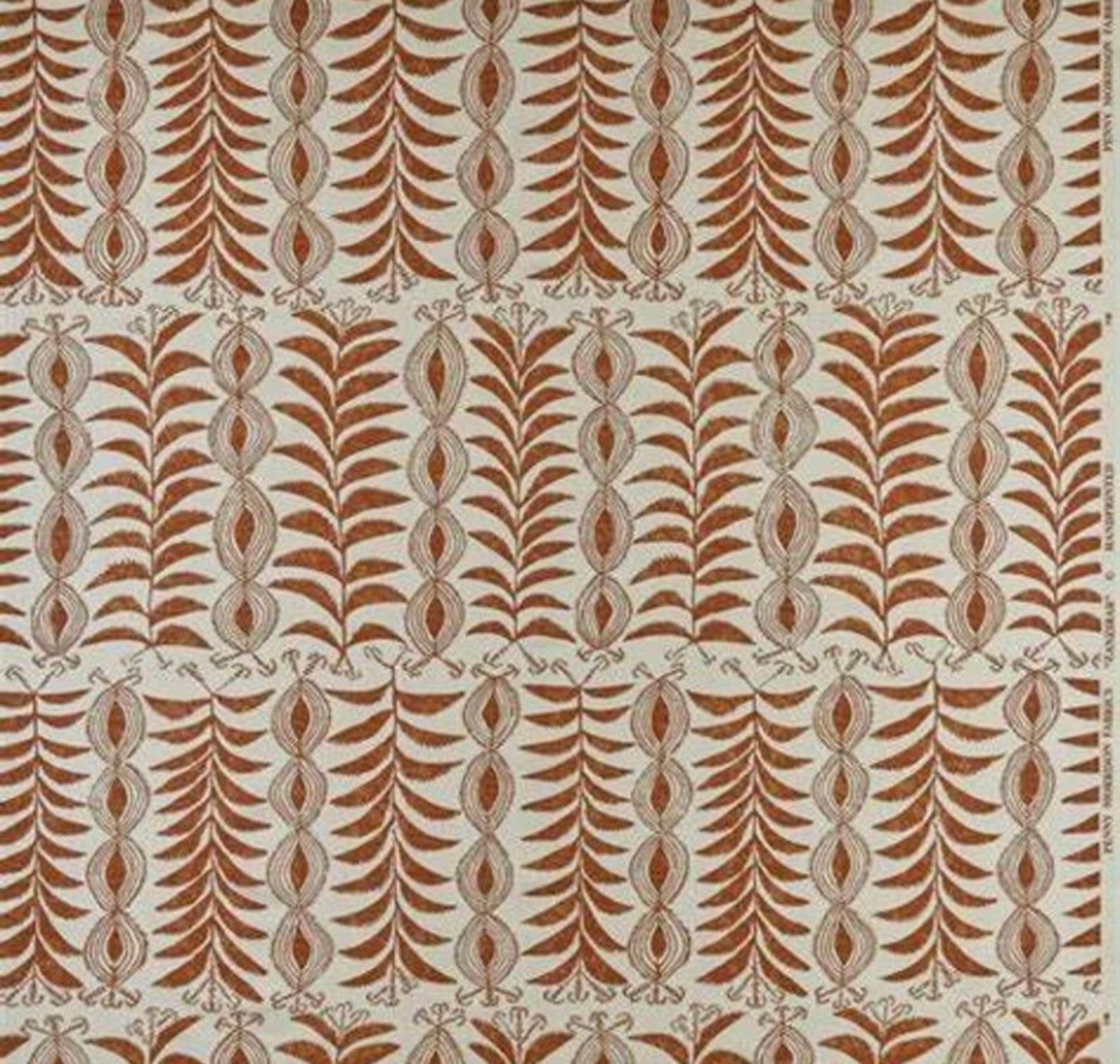 Zanzibar, Tobacco, Penny Morrison Pillow Cover, Ivory and Rust - Etsy