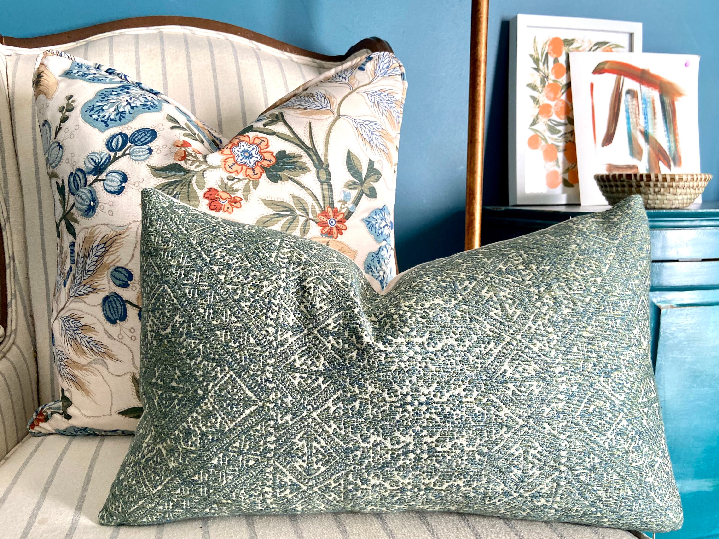 Guy Goodfellow Fez Weave in Peacock Woven Designer Pillow - Etsy UK