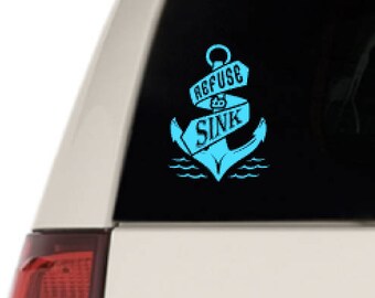 Refuse to Sink decal for car window / DIY Decal / Car Decal / | Etsy