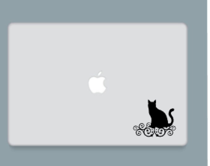 Fancy Cat Computer Cover Decal or Keyboard Decal - Etsy