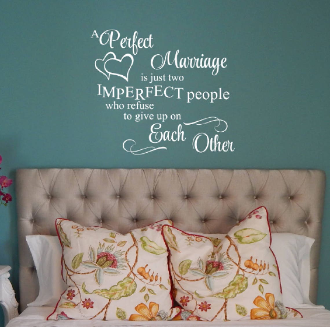 A Perfect Marriage Wall Decal / Wall Decor / Wall Quotes / | Etsy