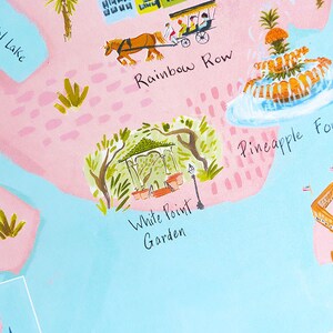 Charleston Map Print Featuring Rainbow Row, Old City Market, Angel Oak ...