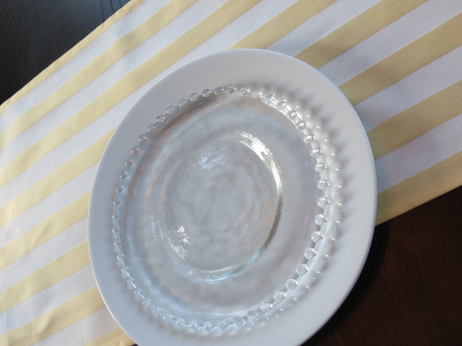 13 X 70 Yellow & White Stripe Table Runner - Etsy