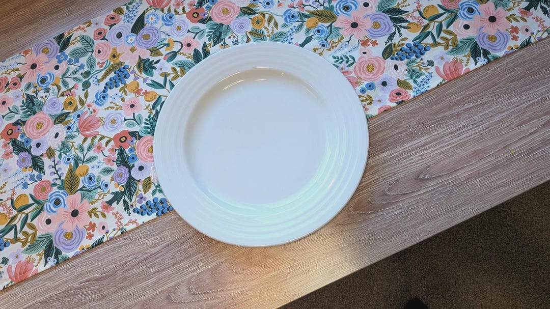 Rifle Paper Co. Floral Table Runner: Orchard Garden Party Ivory (13" X ...