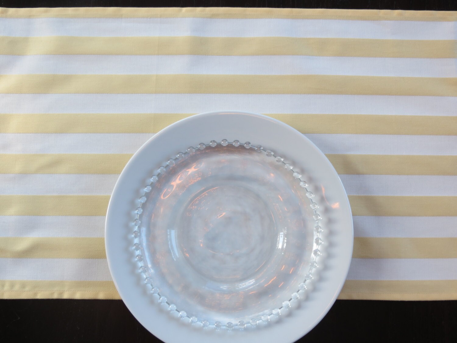 13 X 70 Yellow & White Stripe Table Runner - Etsy
