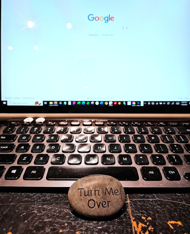 Engraved 'turn Me Over' Prank Rock - Gag Gift - Etsy