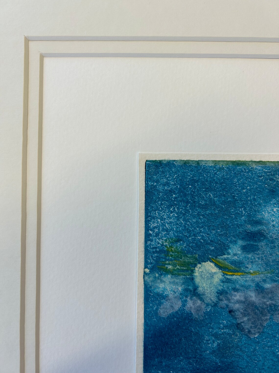 Original Monotype Landscape Artwork. Blues, Purple and Yellow. - Etsy